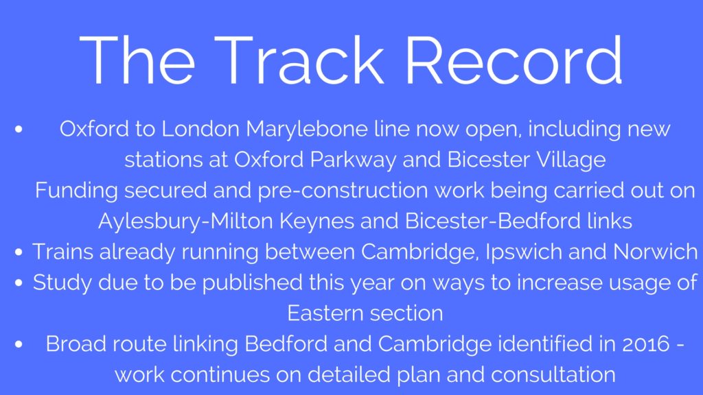 Track Record East West Main Line Partnership